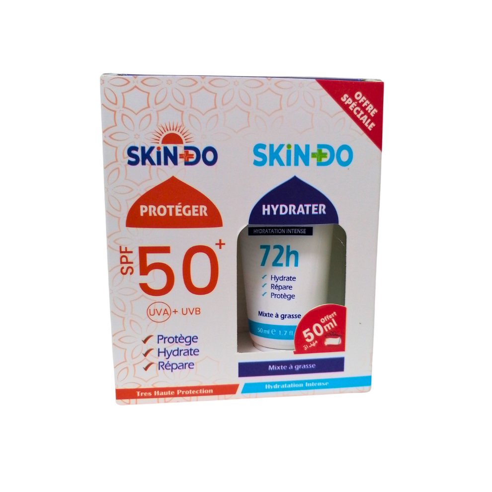 SKINDO Duo Pack - Écran Solaire Invisible + Crème Hydratante – Haytam ...